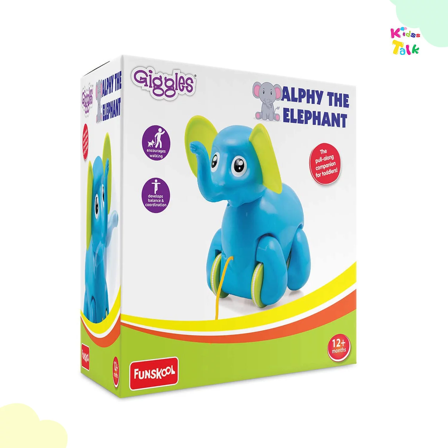 Funskool Giggles Alphy The Elephant Pull Animals